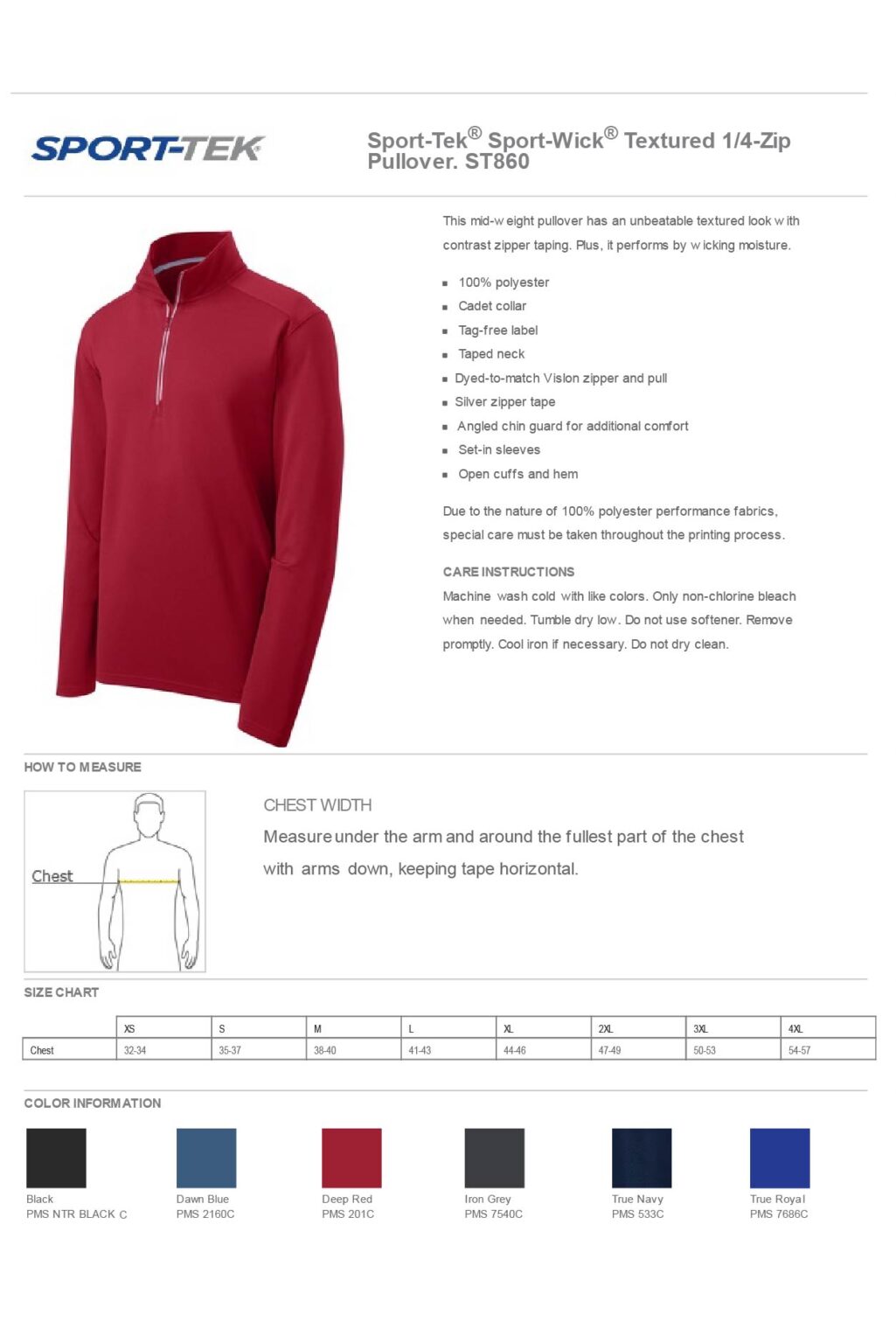 Sport-Tek® Sport-Wick® Textured 1/4-Zip Pullover – Saint Francis Store